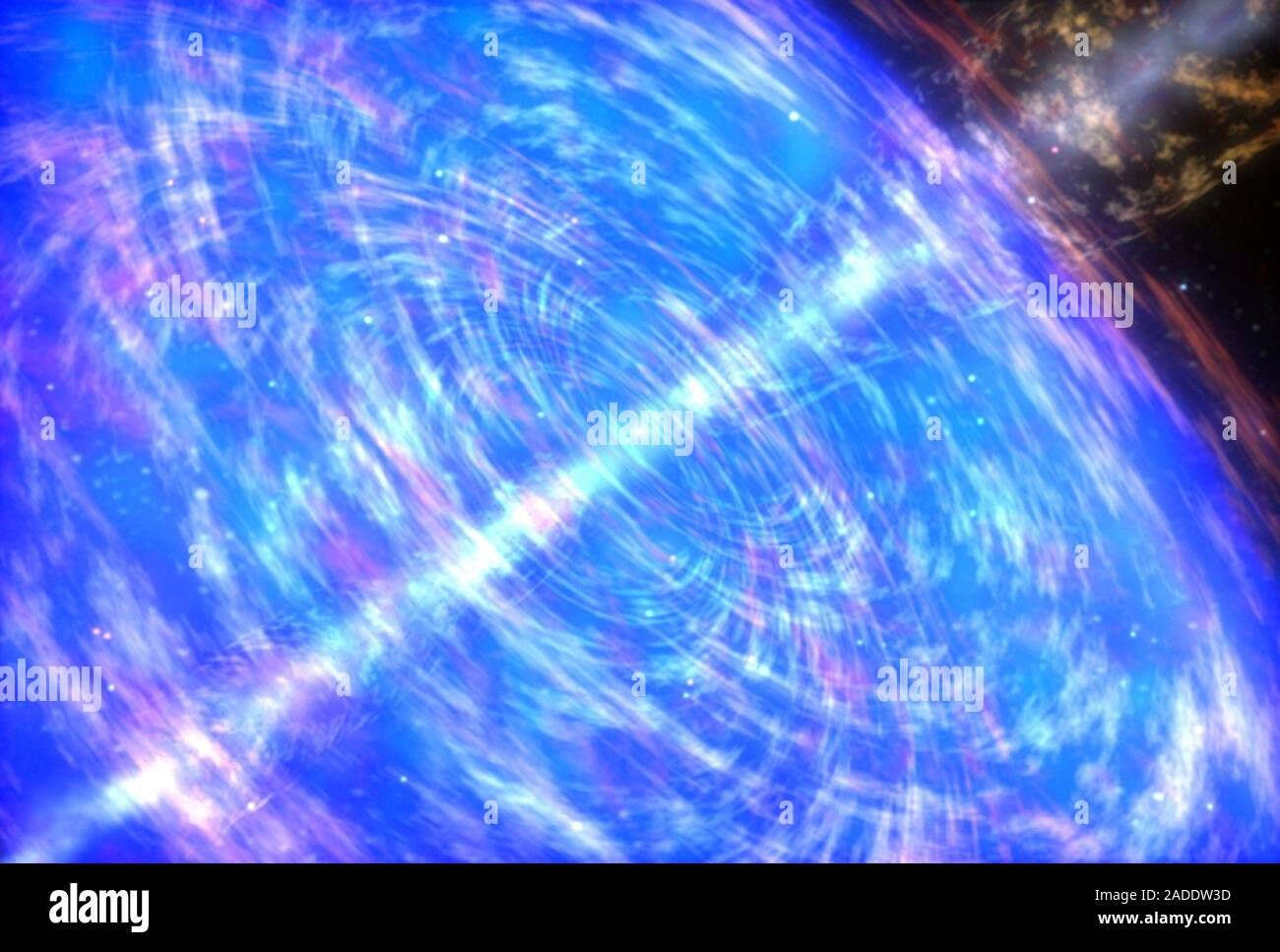 Collapse of a massive star. Artwork (image 4 of 7) showing a the ...