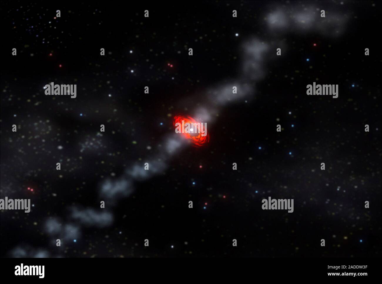 Collapse of a massive star. Artwork (image 5 of 7) showing the ...