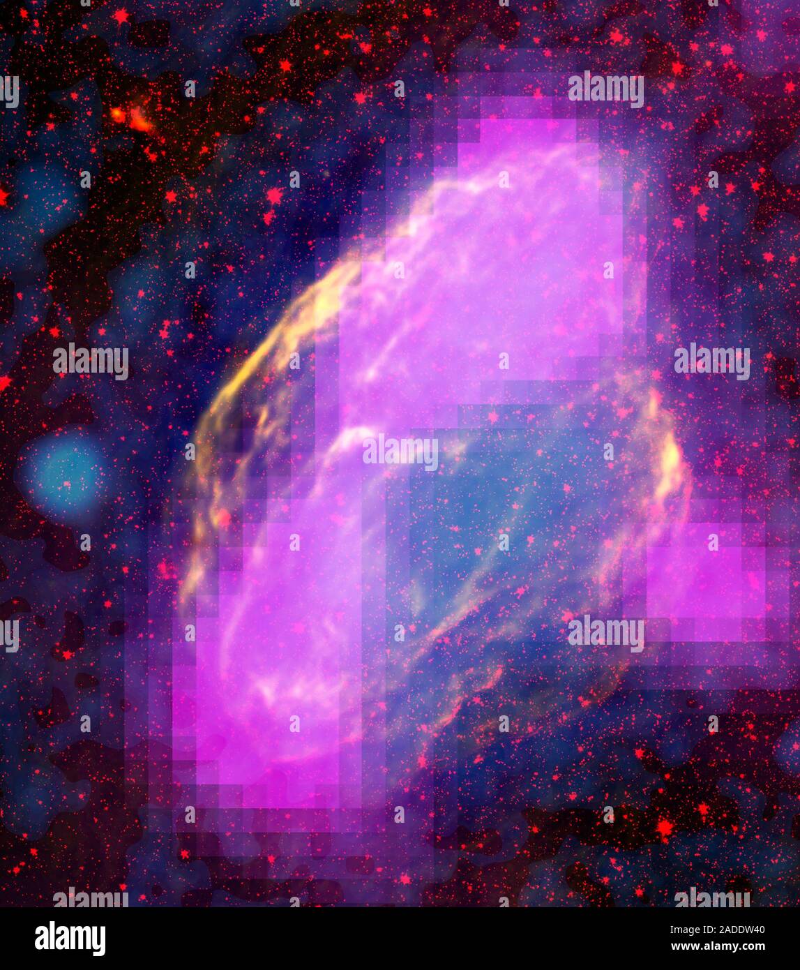 Supernova Remnant W44, composite image. The remnant of this supernova ...