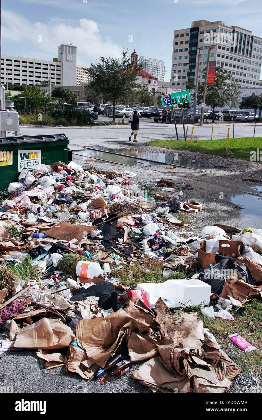 Litter pollution in Miami, Florida, USA Stock Photo - Alamy