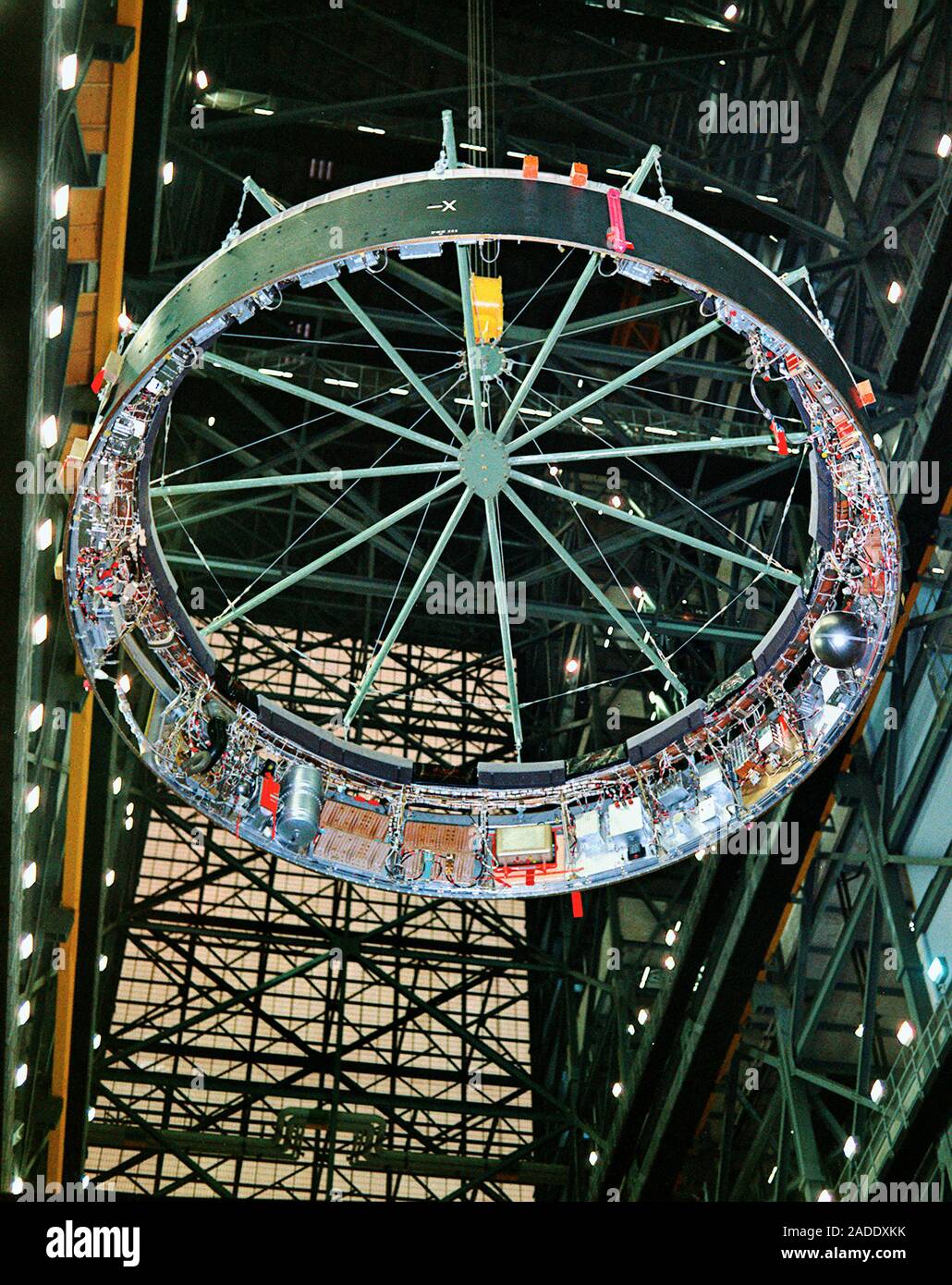 Saturn V instrument unit. Erection and mating of the S-IV-B stage of ...