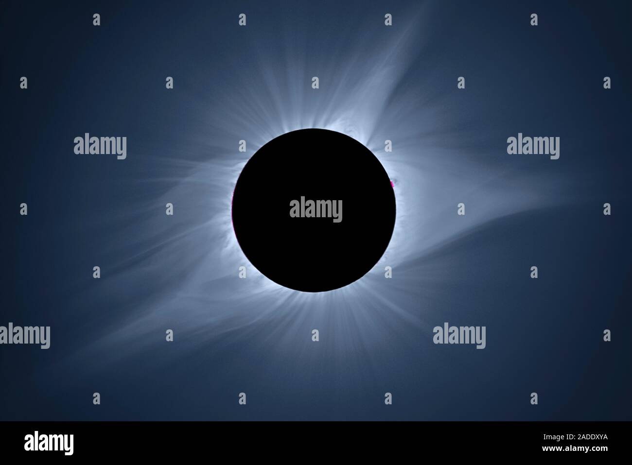 Total solar eclipse, corona at totality. The corona is a cloud of low ...