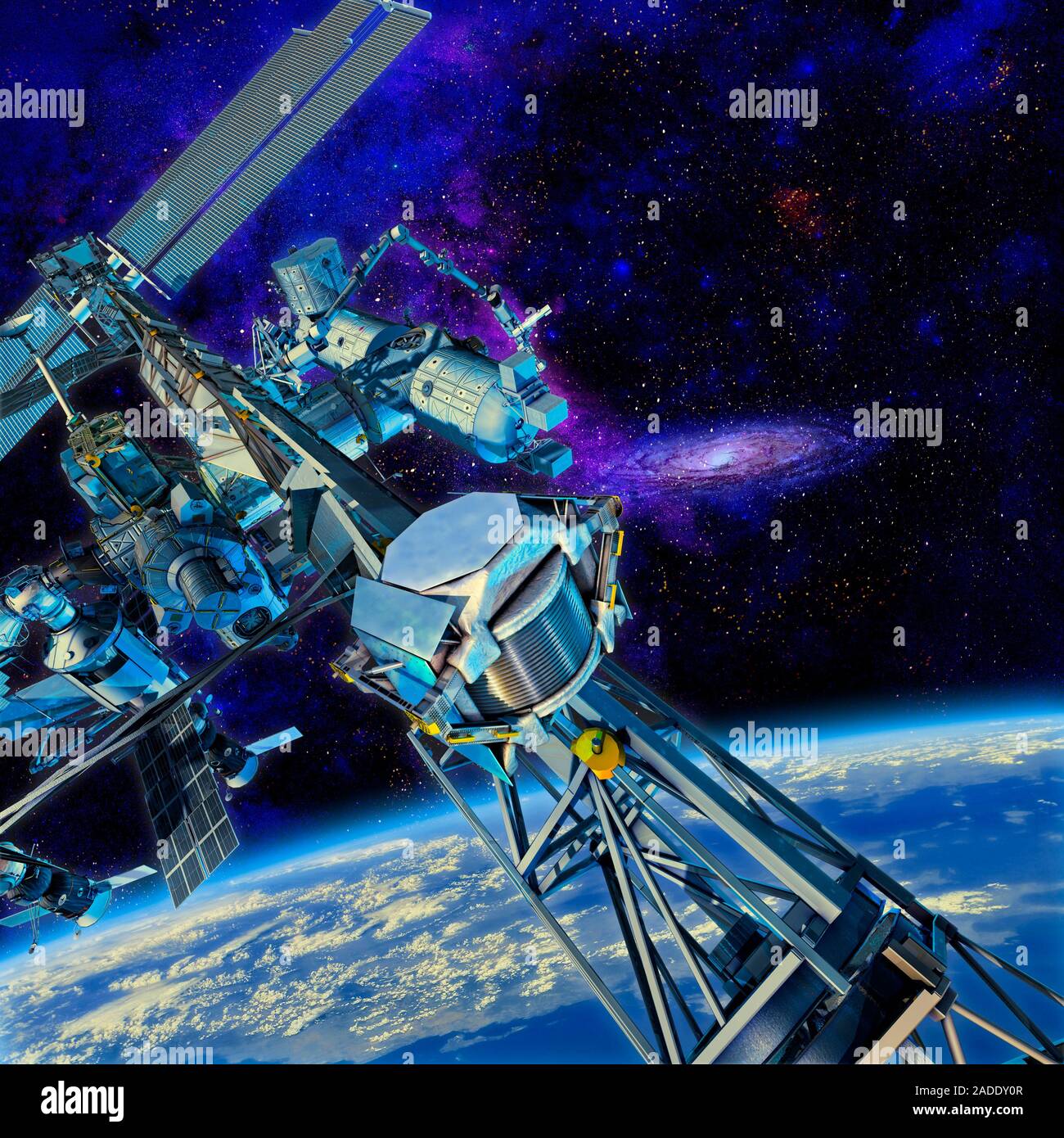 Alpha Magnetic Spectrometer installed on the International Space ...