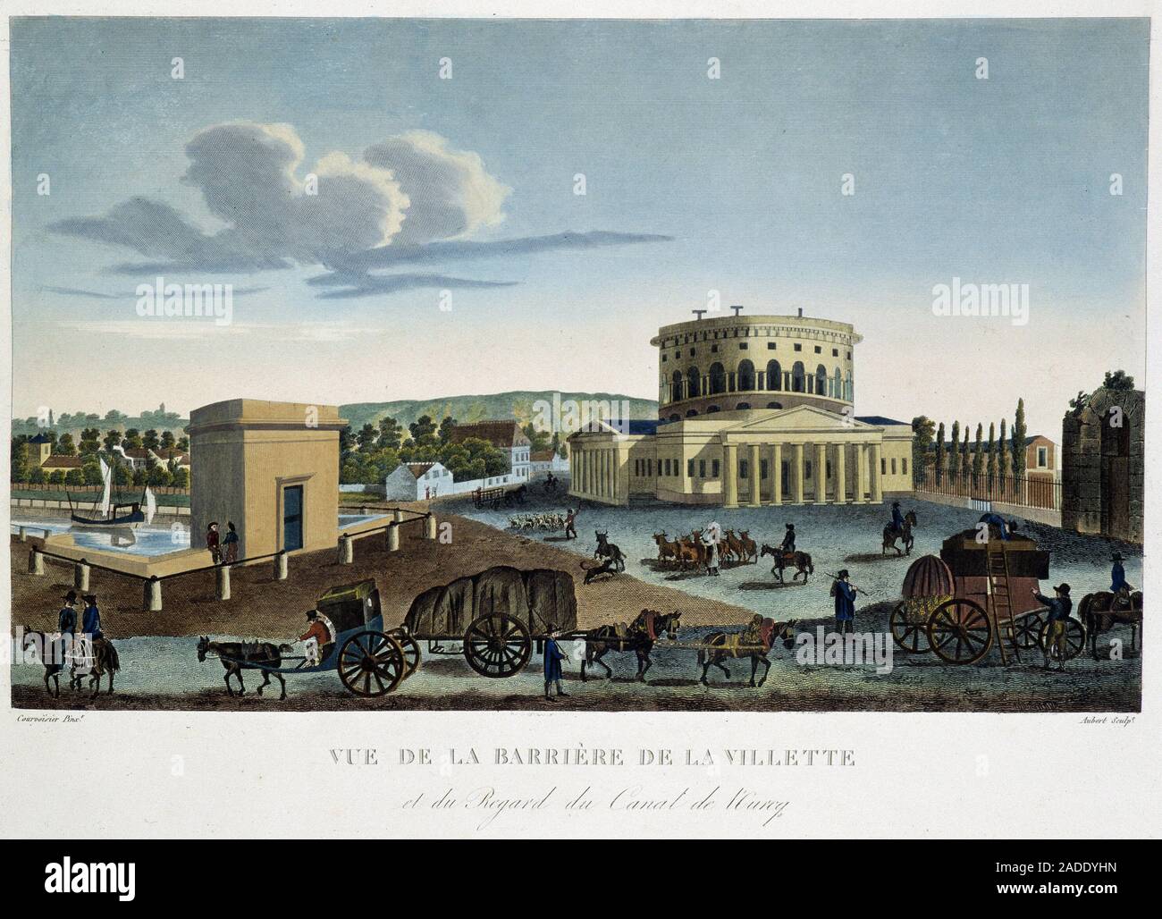 Vue de la Barriere de la Vilette - in "Vue de Paris, vers 1810: les ...