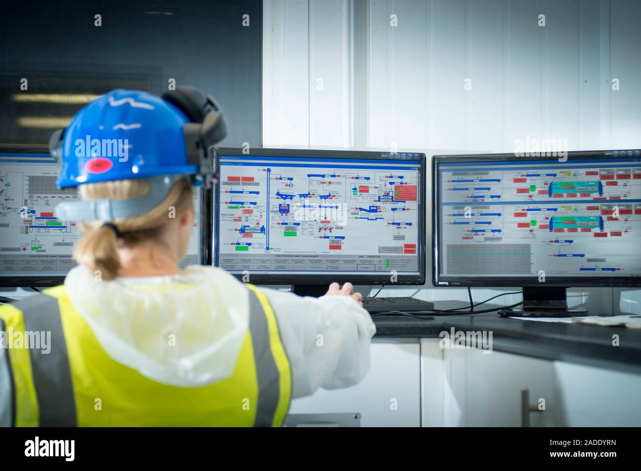 Animal rendering plant. Worker at an animal rendering plant. Rendering ...