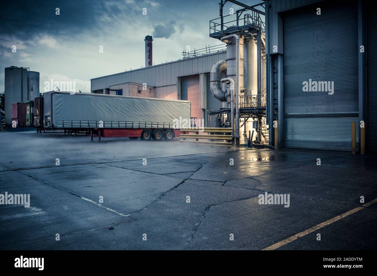 Animal rendering plant. Exterior of an animal rendering plant ...