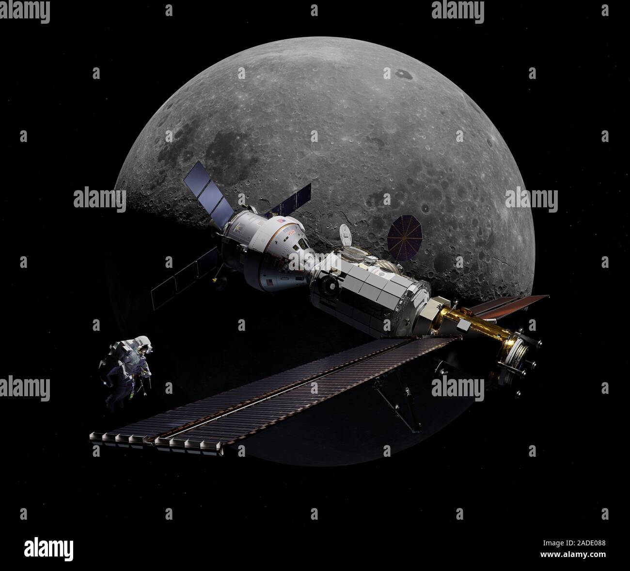 Illustration of an astronaut flying an untethered Manned Maneuvering ...