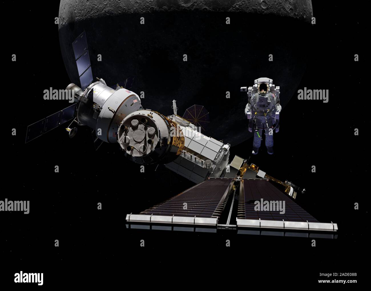 Illustration of an astronaut flying an untethered Manned Maneuvering ...