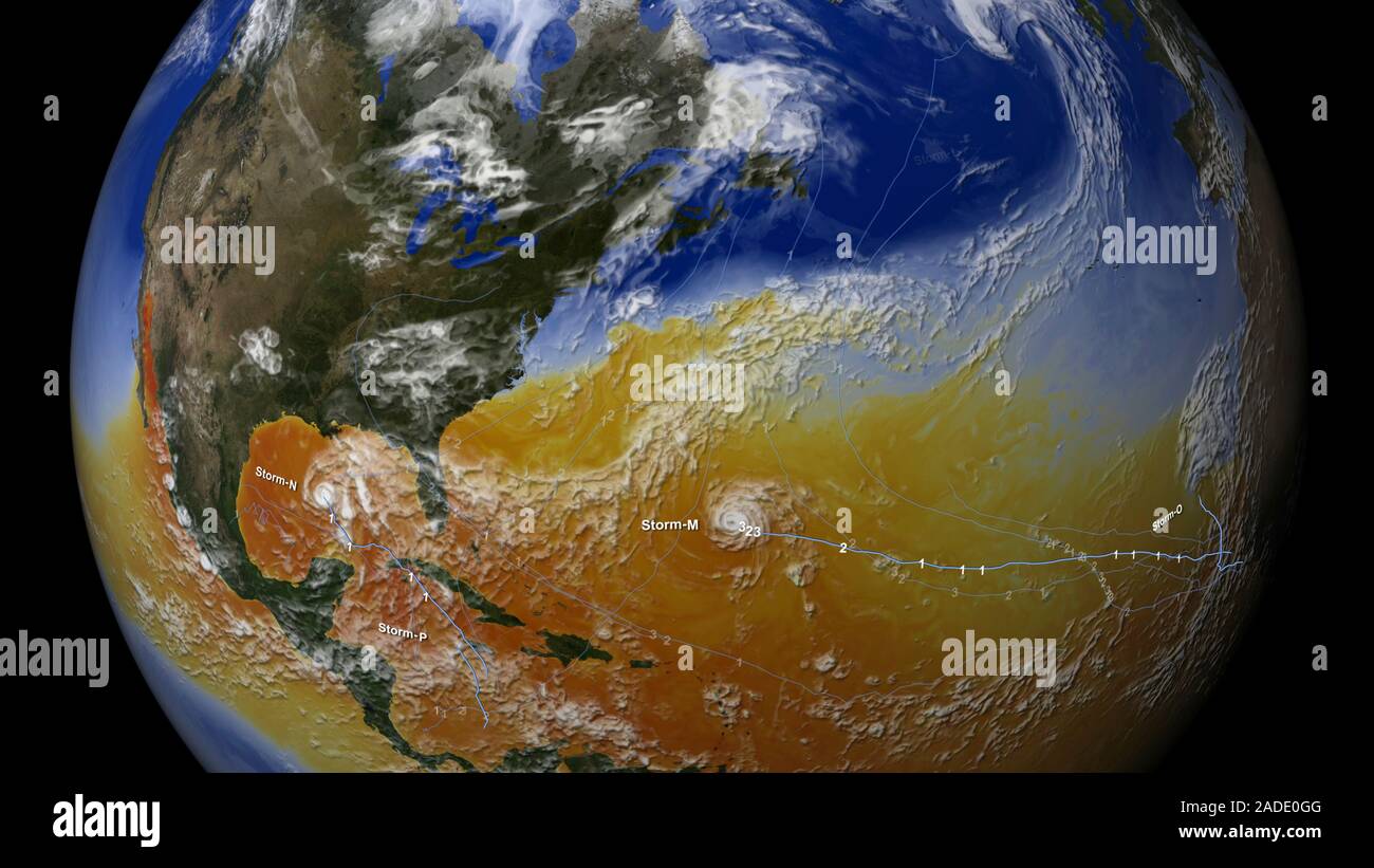Simulation of 2005 Atlantic hurricane season. Goddard Earth Observing ...