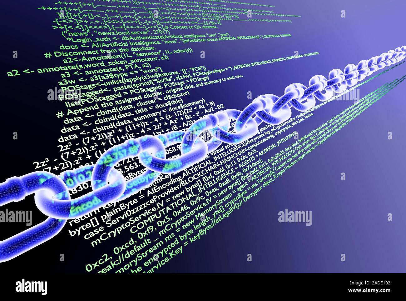 Blockchain technology concept, illustration Stock Photo - Alamy