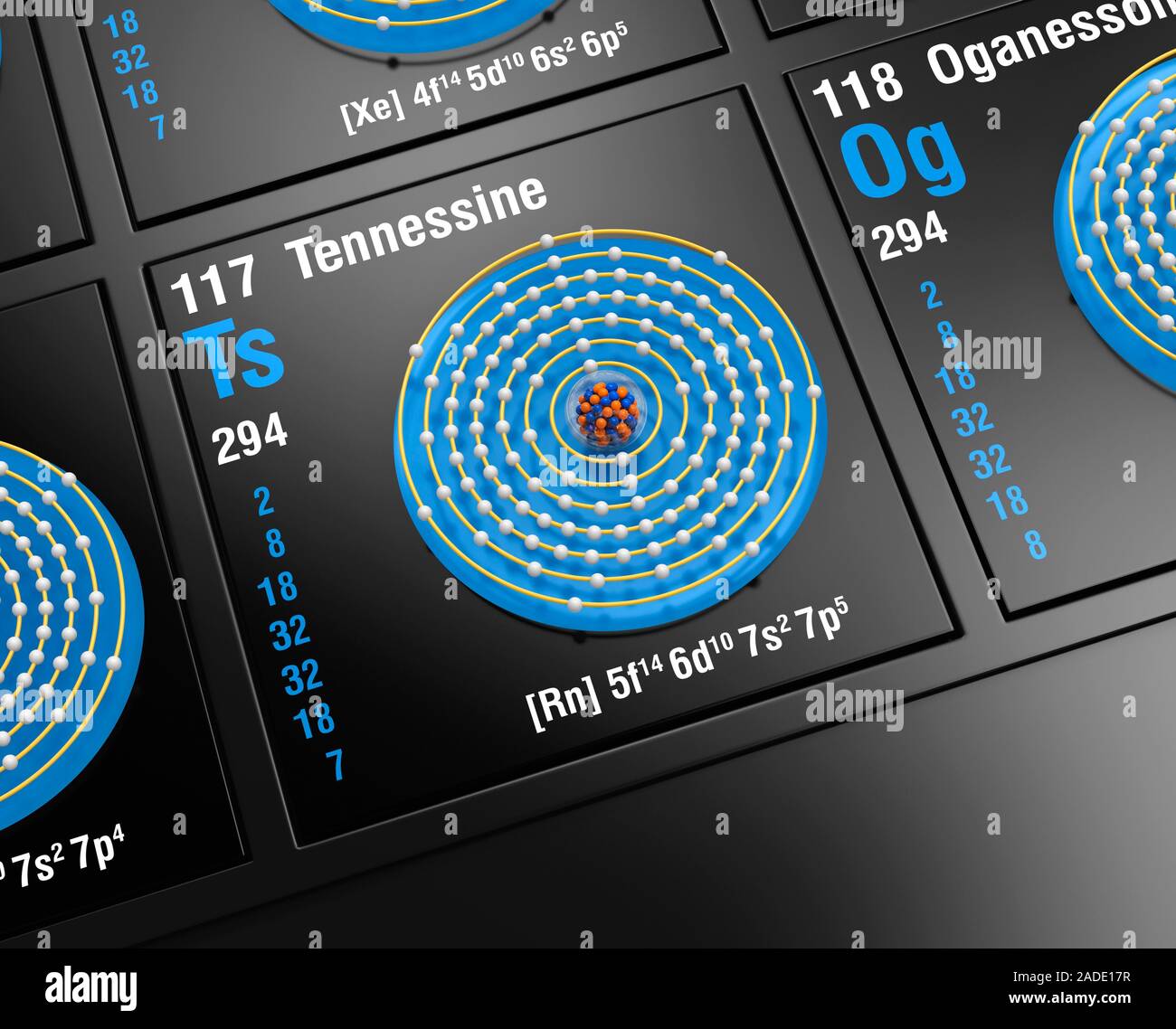 Diagram of the nuclear composition and electron configuration of an ...