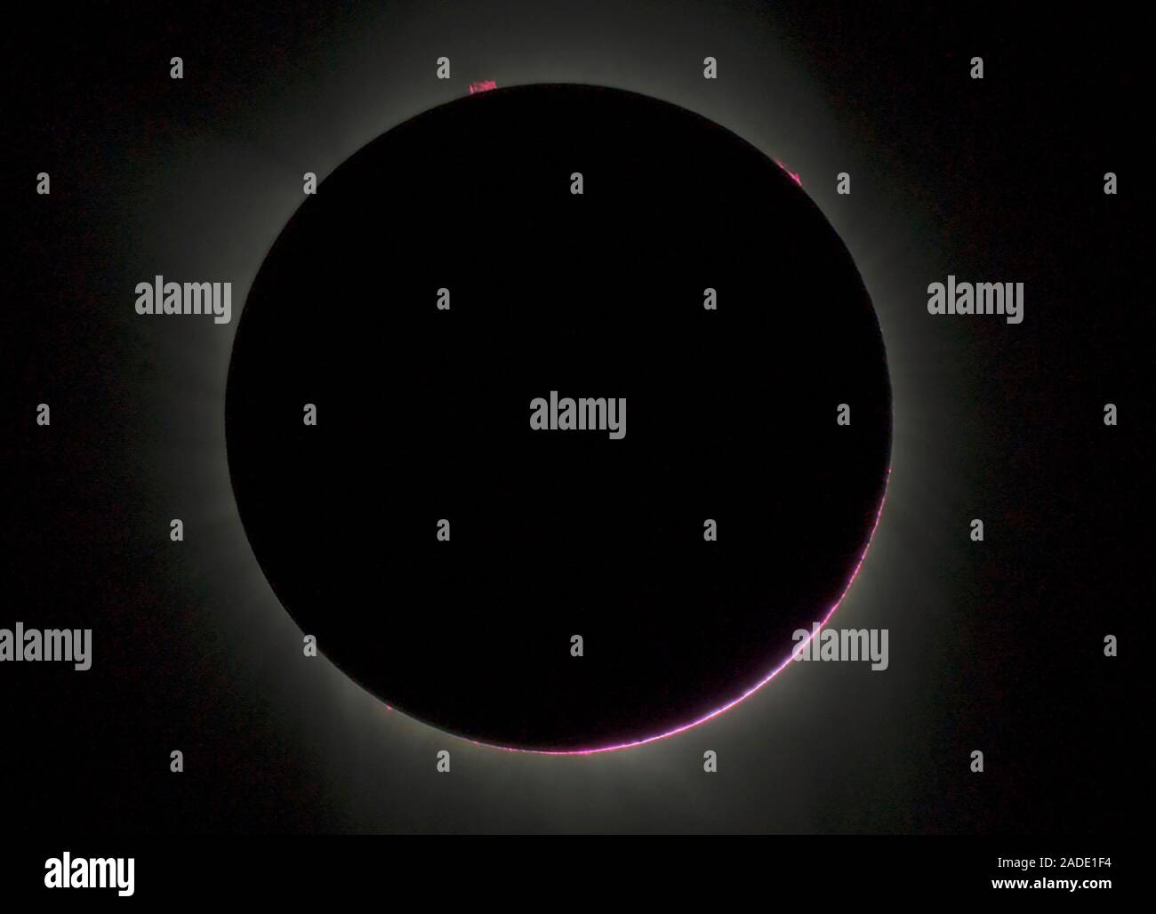 Total solar eclipse, solar prominences. During a solar eclipse, solar ...