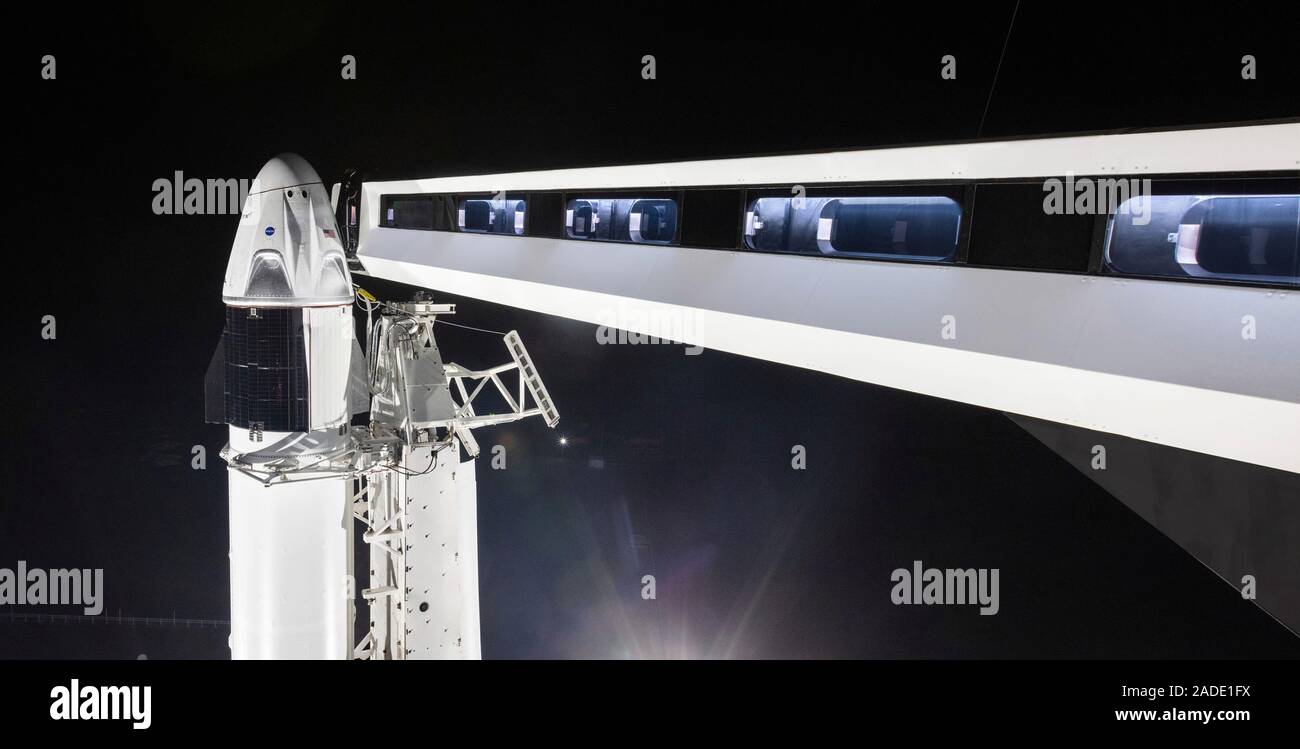 SpaceX Demonstration Mission 1 on the launchpad at Kennedy Space Center ...