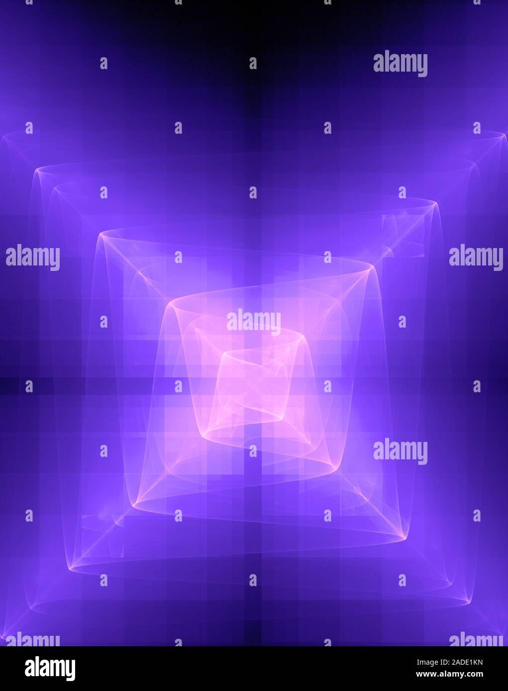 Folded waves over a grid of squares, fractal illustration Stock Photo ...