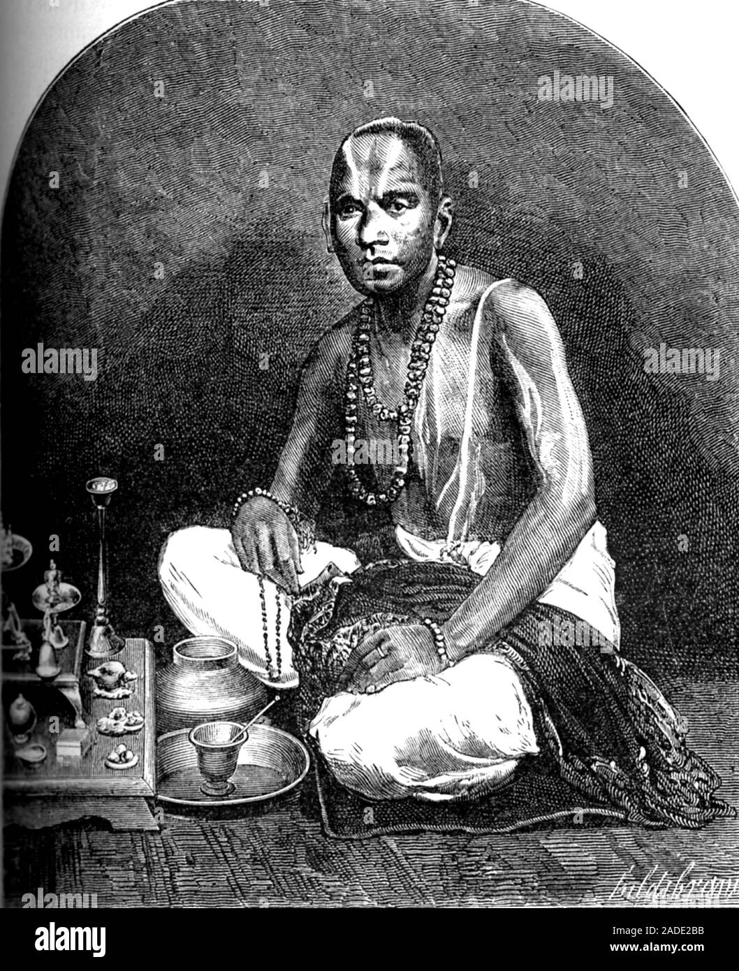 19th Century Brahmin man. 1842 illustration of a Brahmin man. Brahmin ...