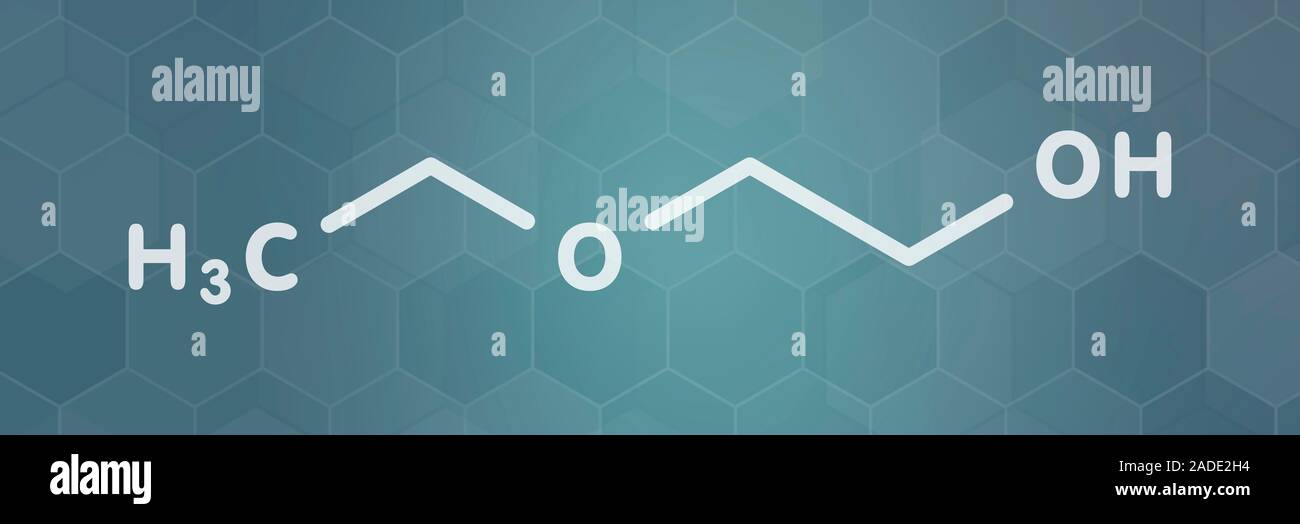 2-ethoxyethanol solvent molecule. Can dissolve many types of molecules ...