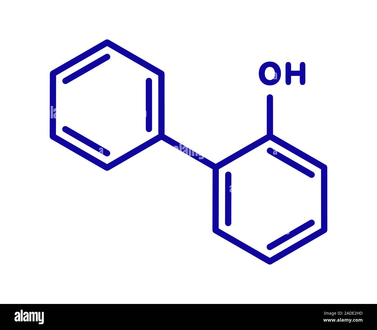 2-phenylphenol preservative molecule. Biocide used as food additive ...