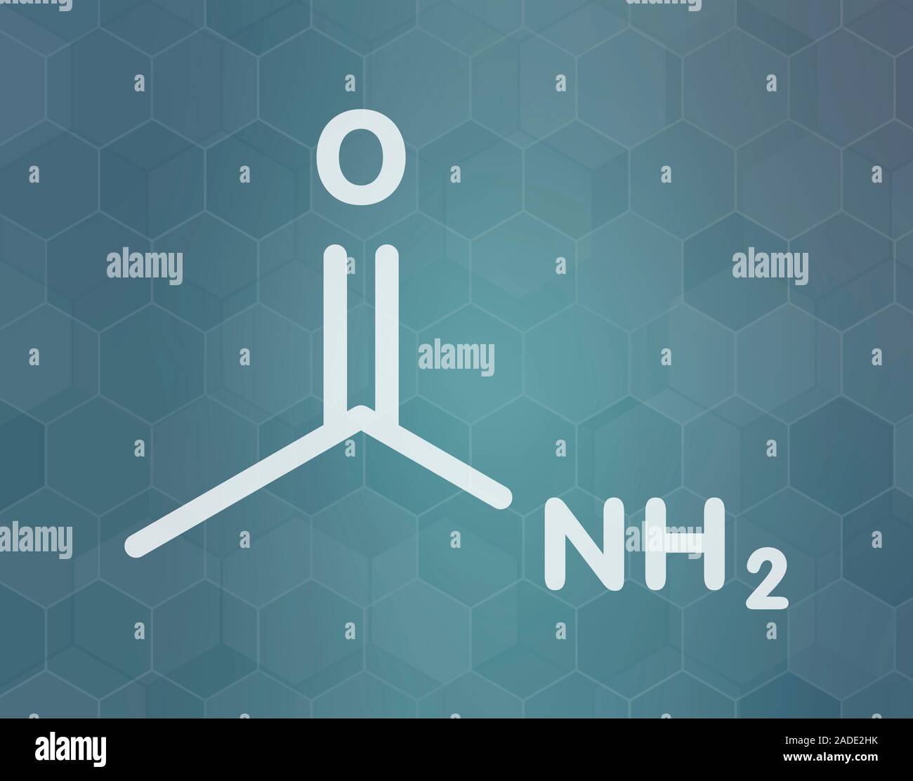 Acetamide (ethanamide) molecule. Used as plasticizer and industrial ...
