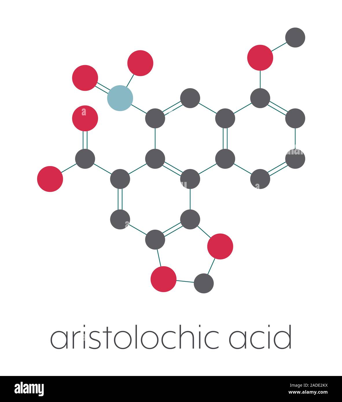 Aristolochic acid plant poison molecule. Has carcinogenic and ...