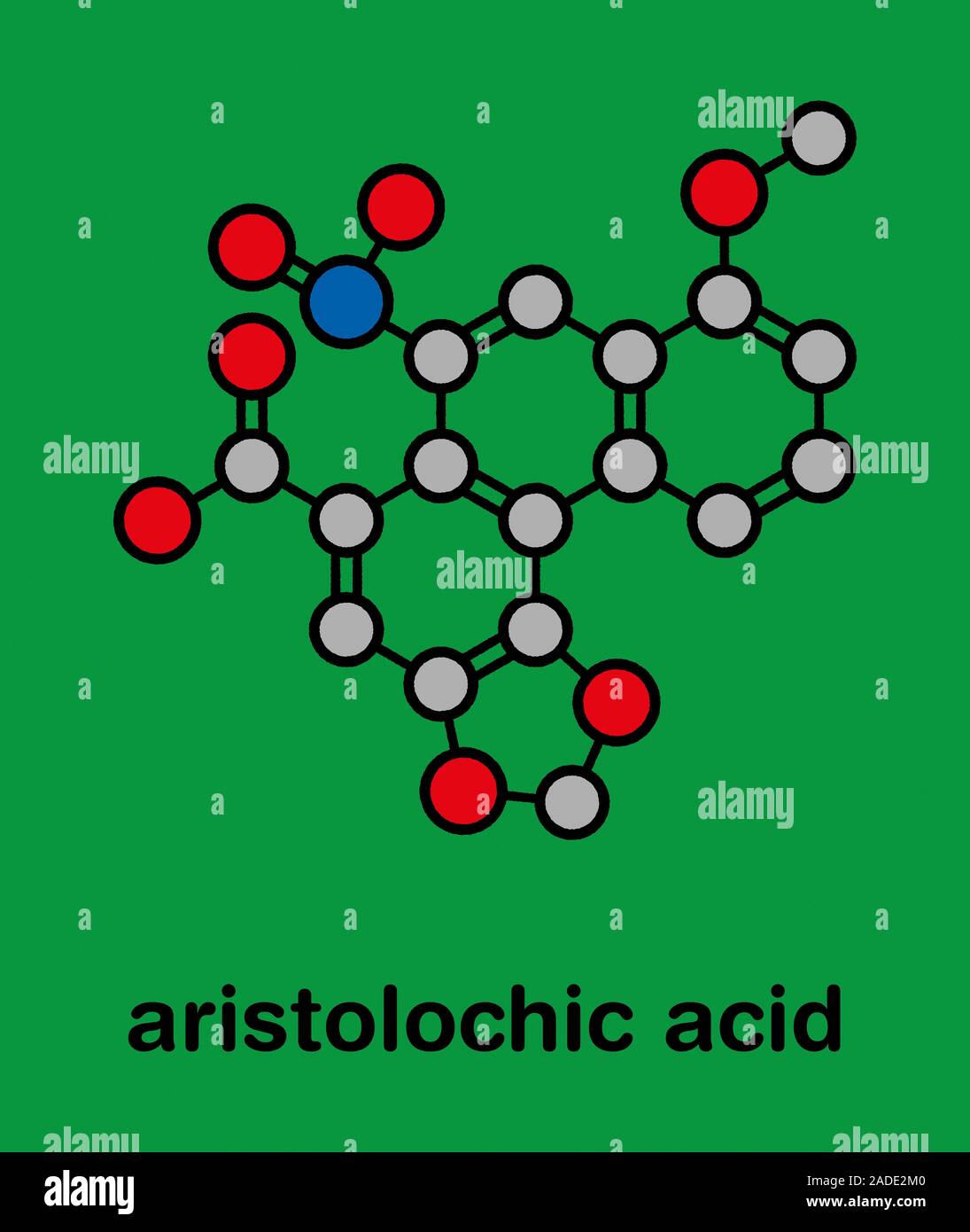 Aristolochic acid plant poison molecule. Has carcinogenic and ...