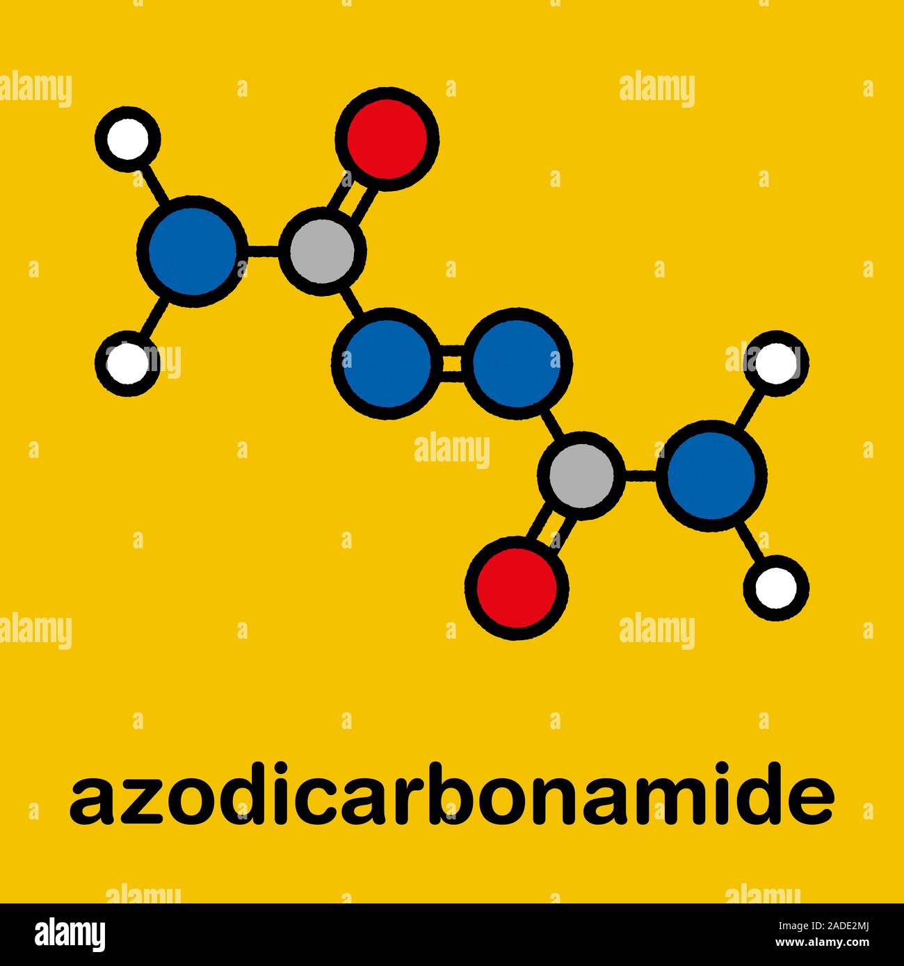 Azodicarbonamide food additive molecule. Used in bread production as ...