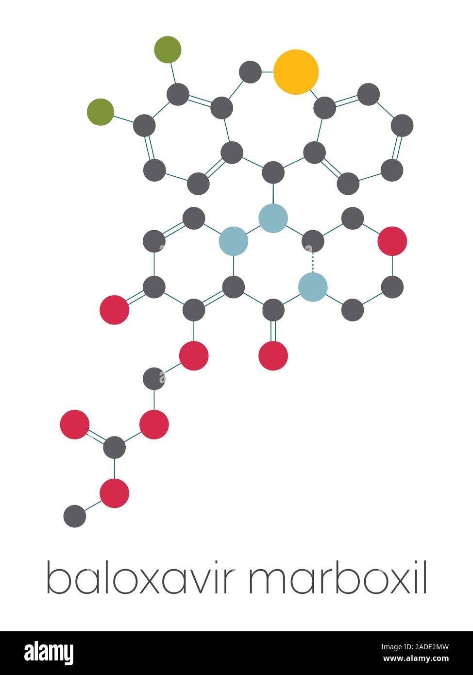 Baloxavir marboxil influenza drug molecule (cap-dependent endonuclease ...