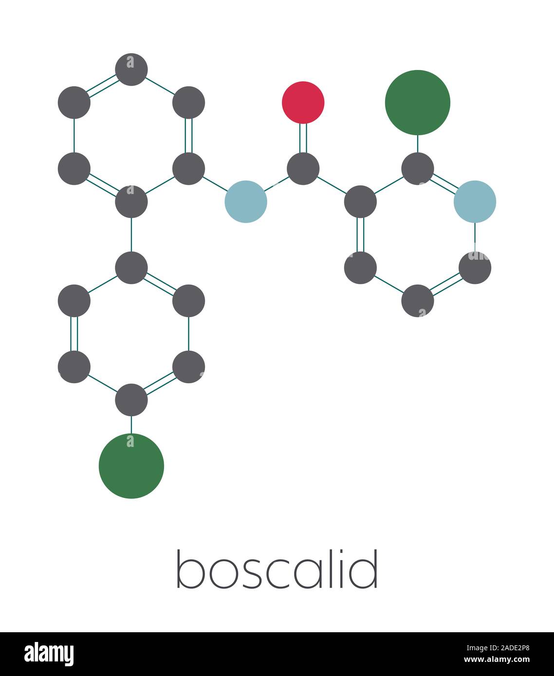 Boscalid fungicide molecule. Stylized skeletal formula (chemical ...