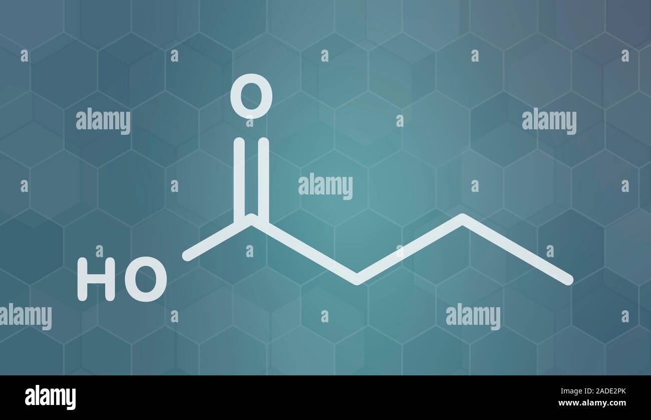Butyric acid (butanoic acid) short-chain fatty acid molecule. Esters ...