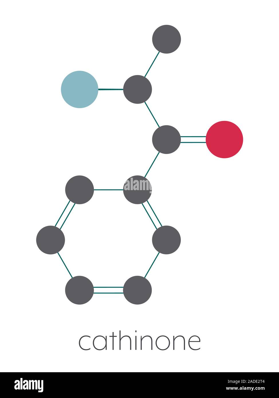 Cathinone khat stimulant molecule. Present in Catha edulis (khat ...