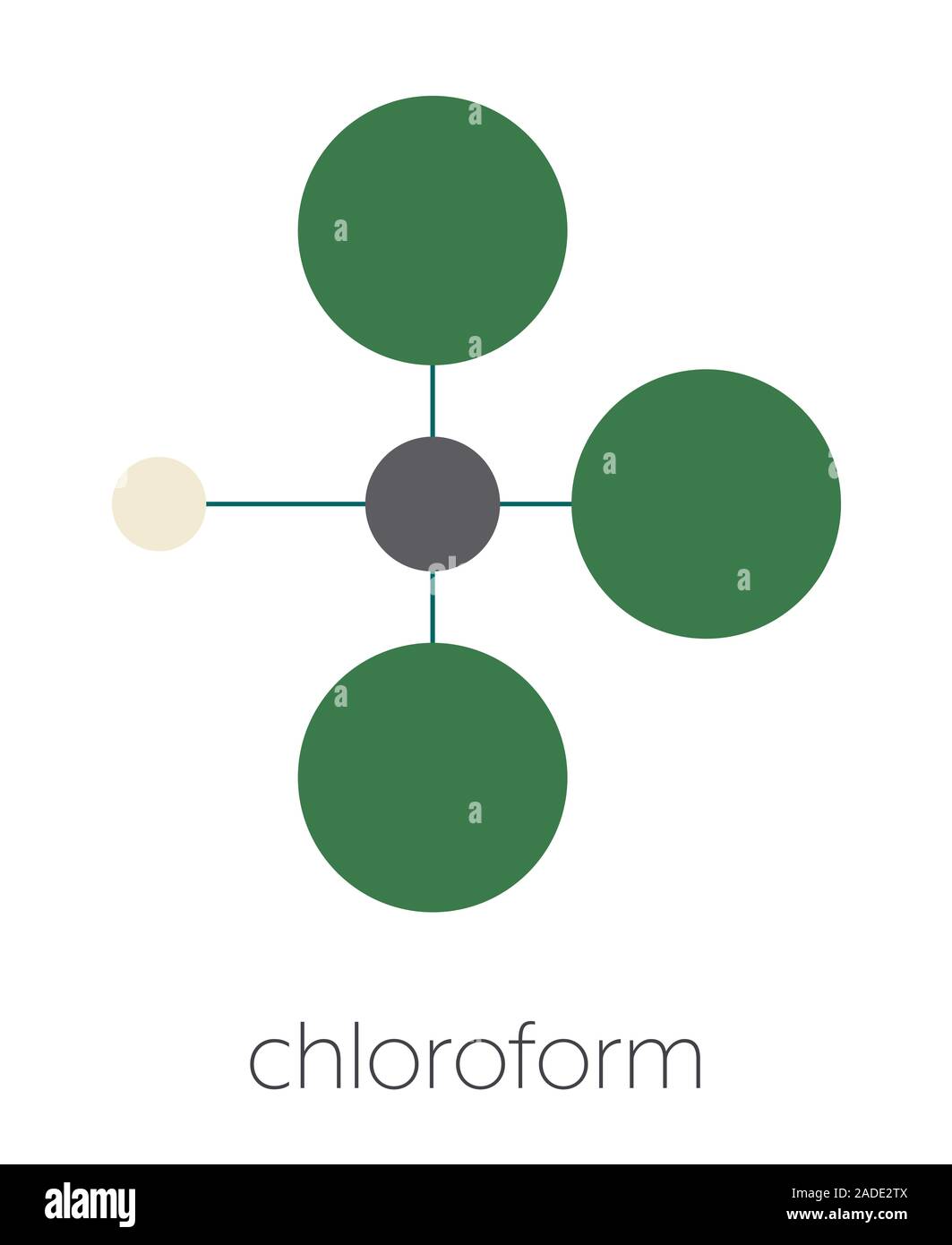 Chloroform solvent molecule. Stylized skeletal formula (chemical ...