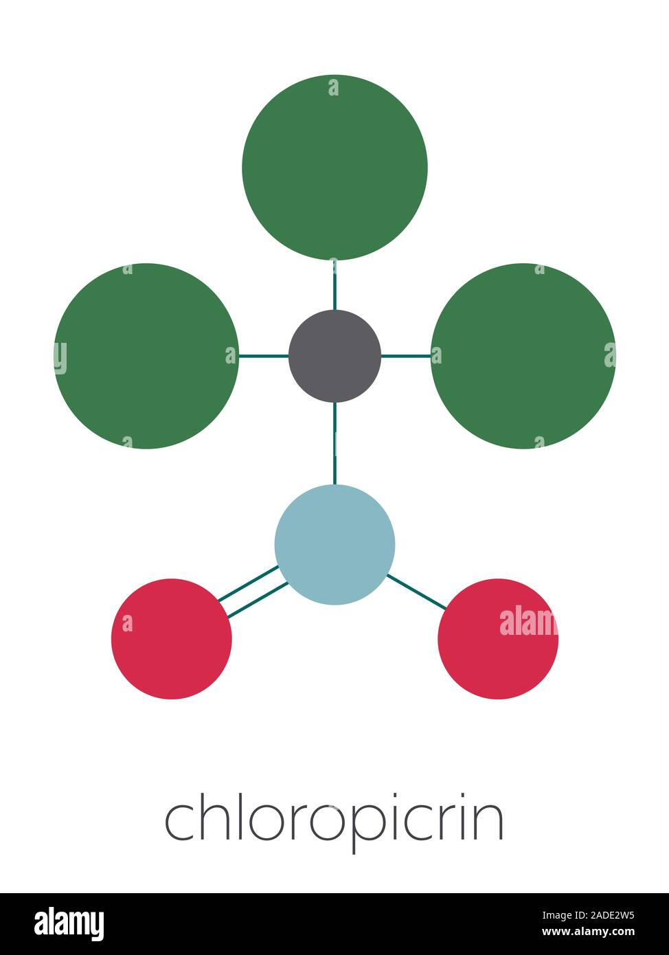 Chloropicrin soil fumigant molecule. Stylized skeletal formula ...