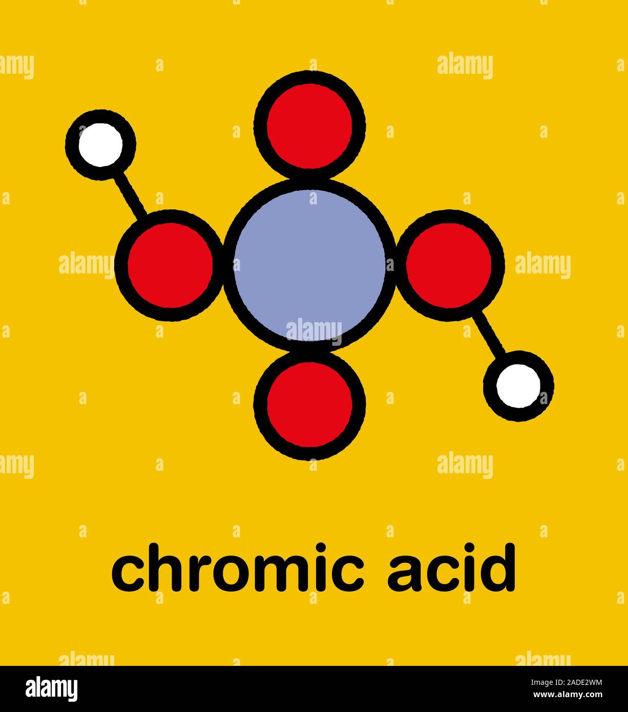 Chromic acid (H2CrO4) molecule. Stylized skeletal formula (chemical ...