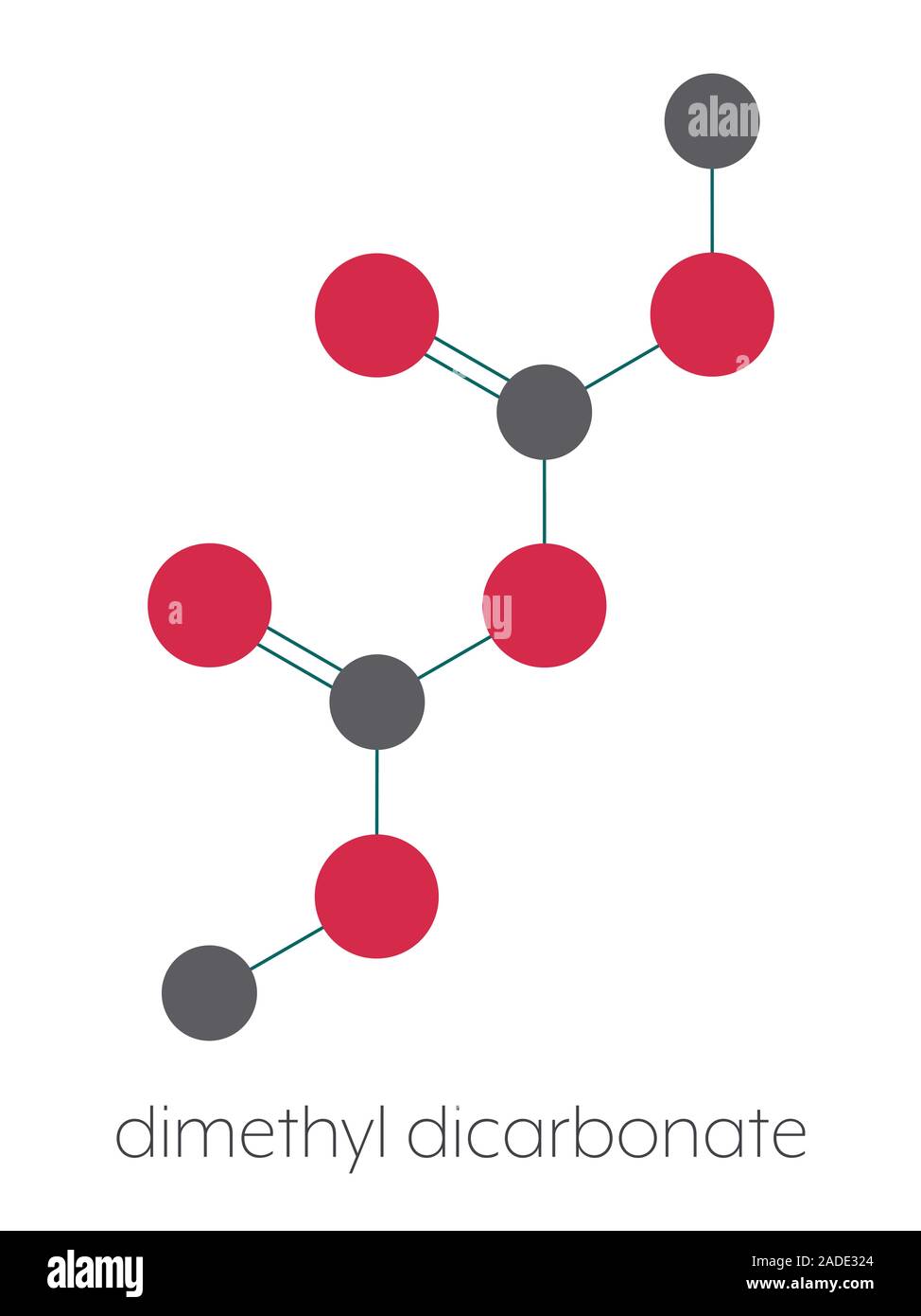 Dimethyl dicarbonate (DMDC) beverage preservative molecule. Additive ...