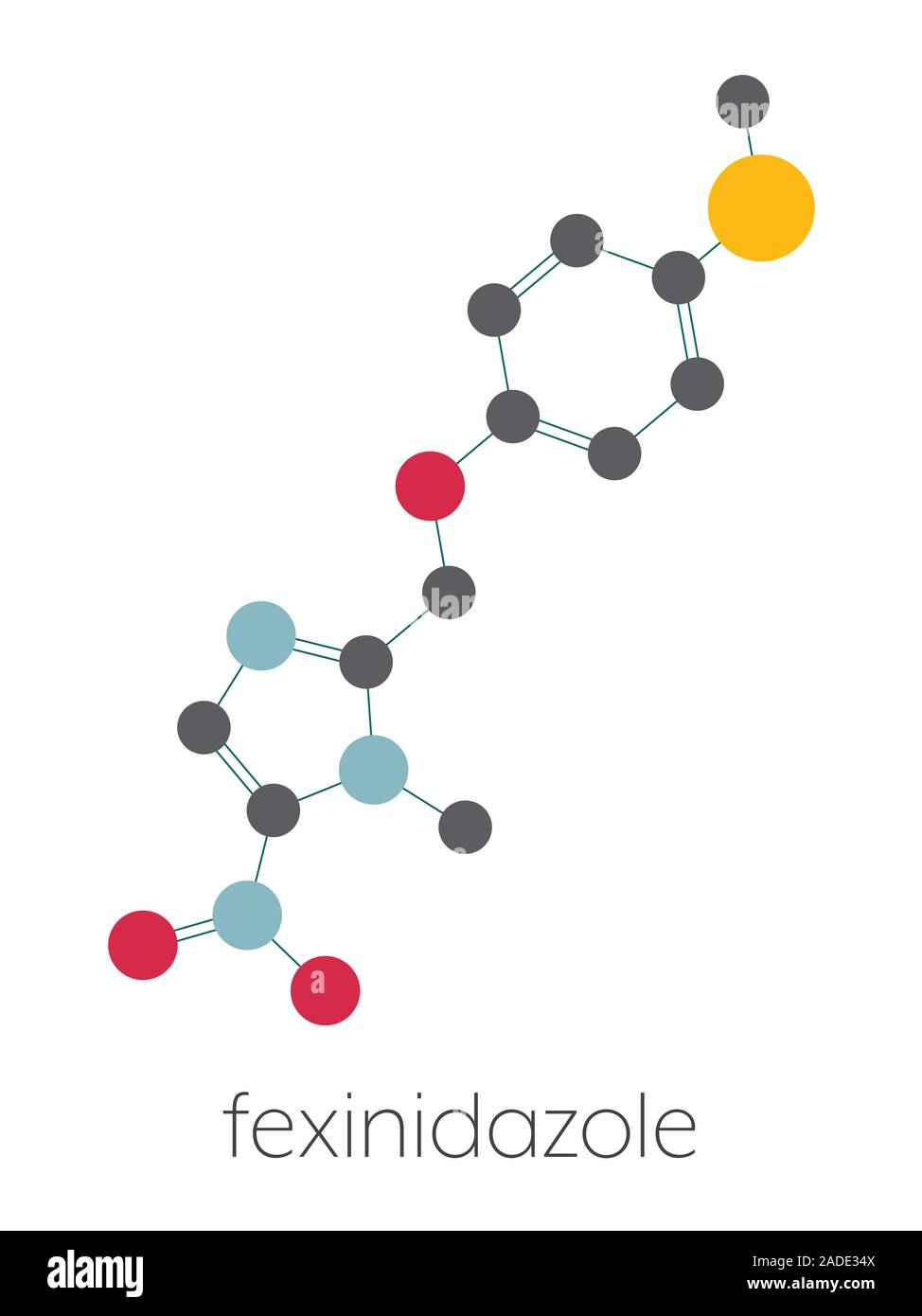 Fexinidazole antiprotozoal drug molecule. Stylized skeletal formula ...