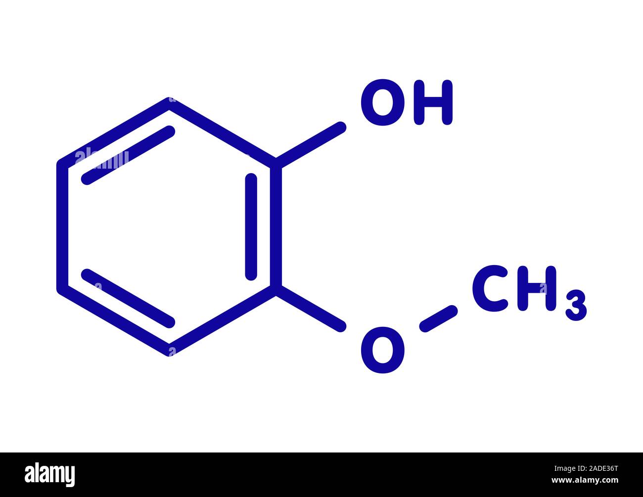 Guaiacol aromatic molecule. Responsible for the smoky taste of smoked ...