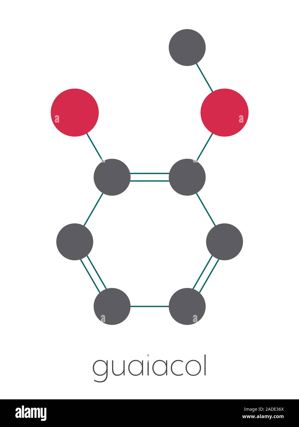Guaiacol aromatic molecule. Responsible for the smoky taste of smoked ...