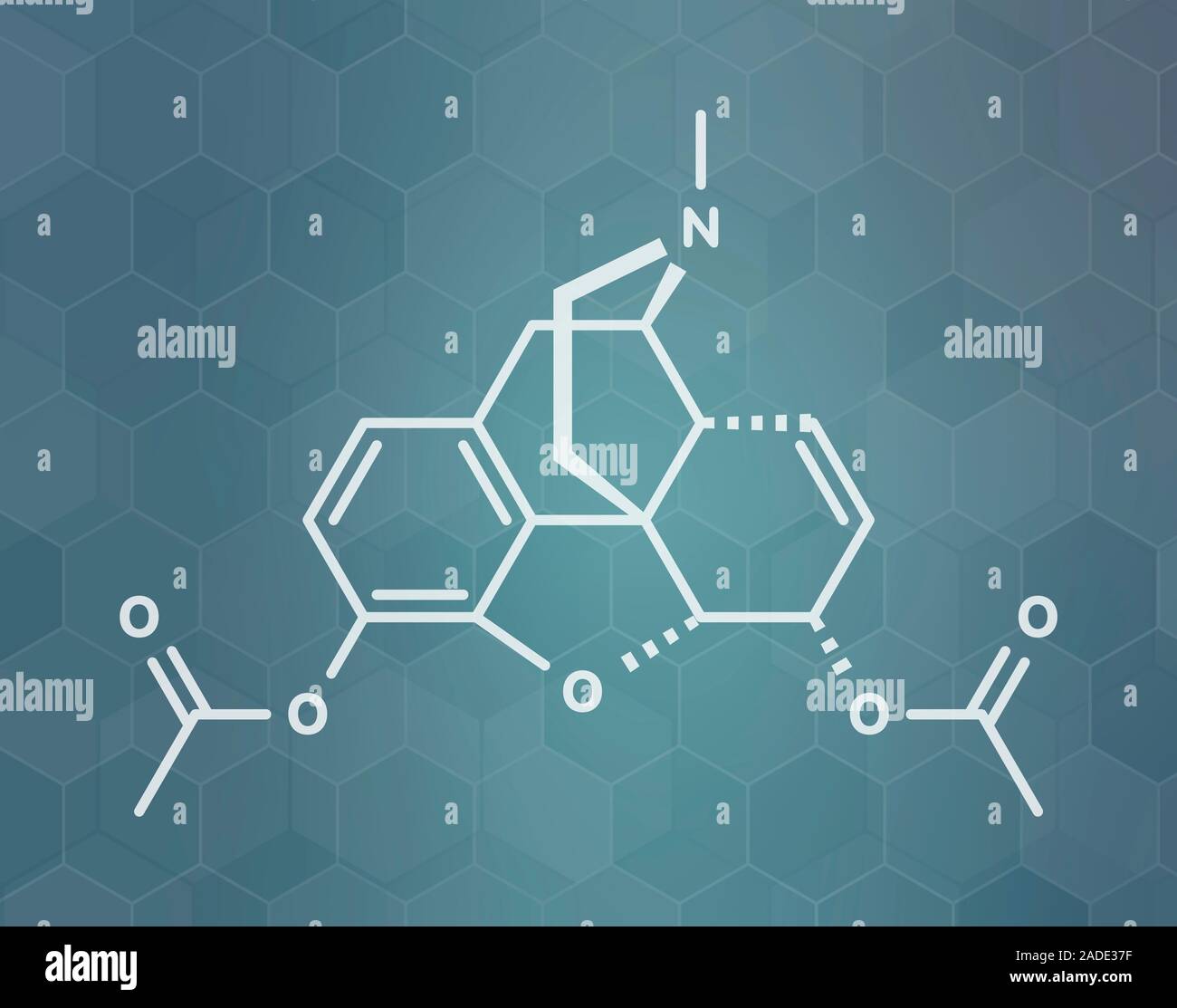 Heroin (diacetylmorphine, morphine diacetate, diamorphine) opioid drug ...