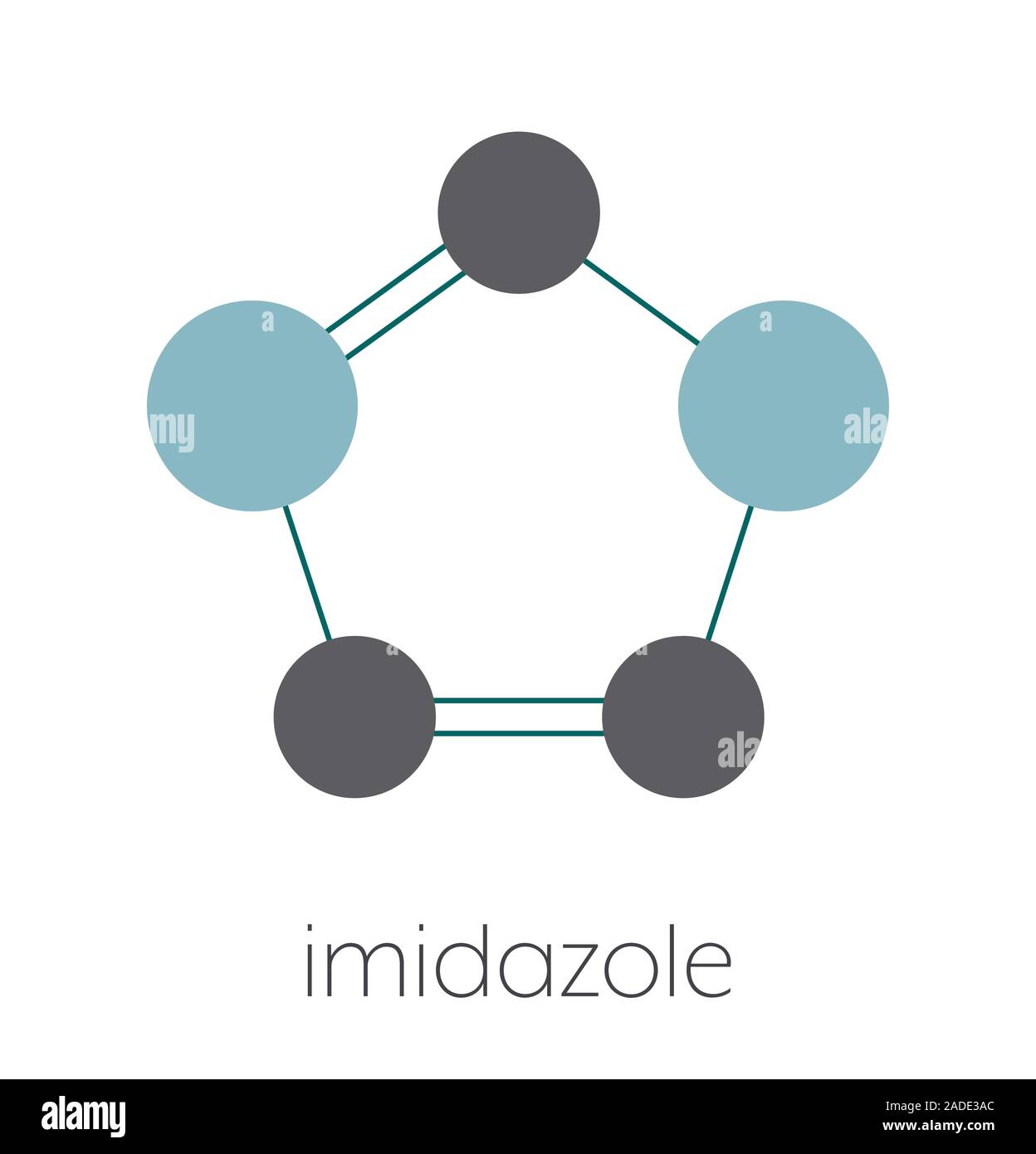 Imidazole organic heterocyclic molecule. Stylized skeletal formula (chemical structure). Atoms ...