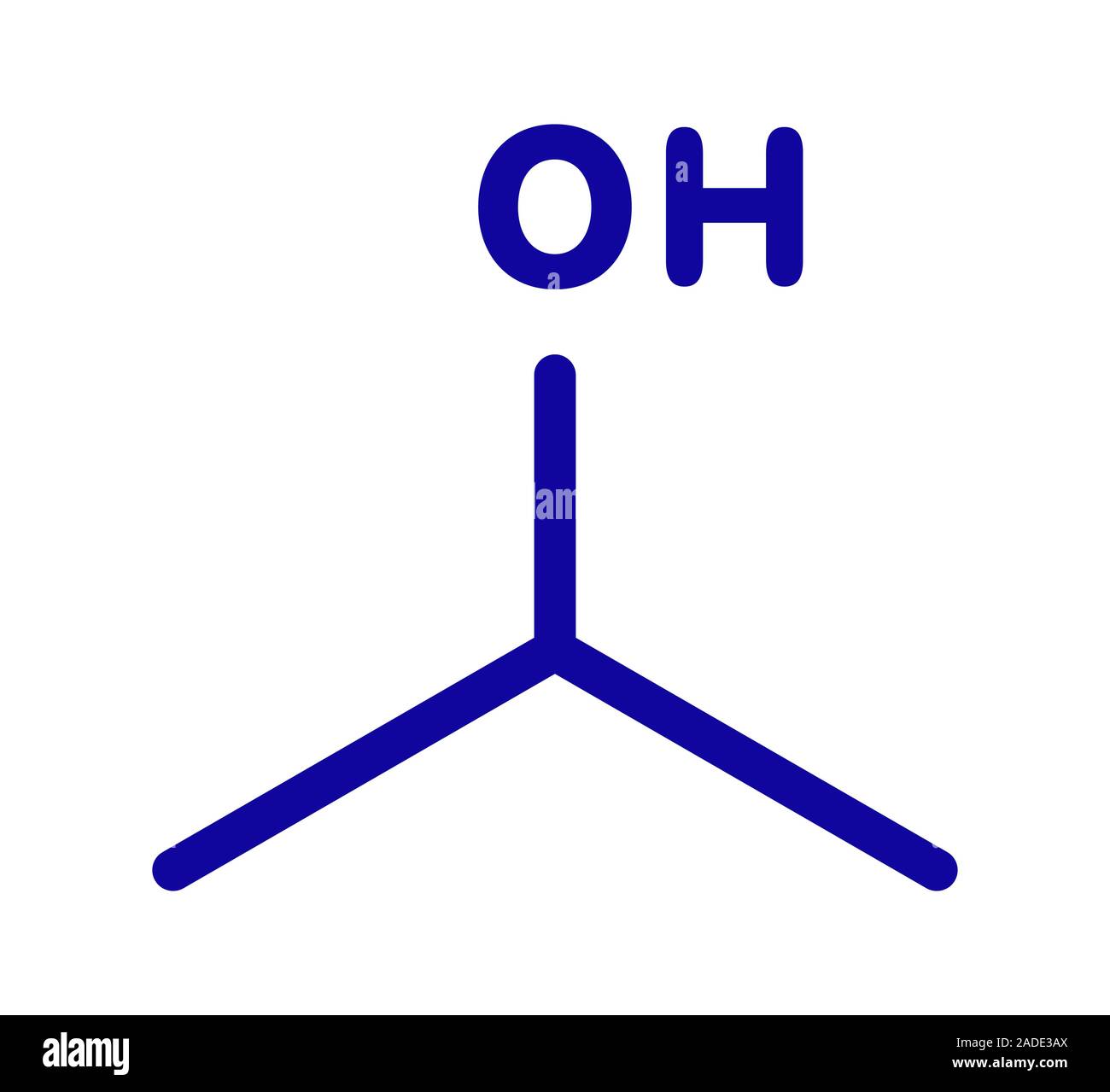 Isopropylalcohol (isopropanol, 2-propanol) molecule. Used in ...