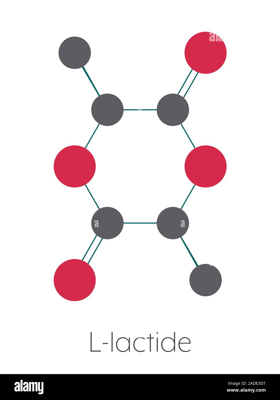 L-lactide PLA precursor molecule. Used in synthesis of polymeric ...