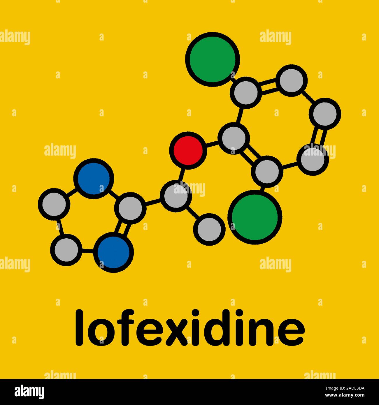 Lofexidine opioid withdrawal treatment drug. Stylized skeletal formula ...
