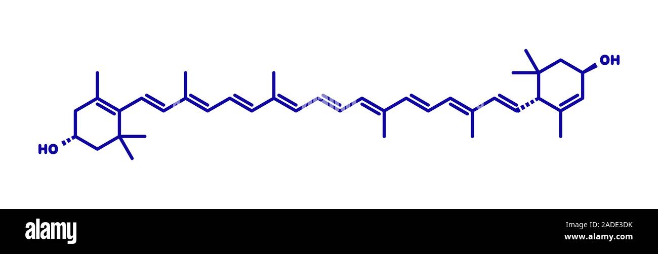Lutein yellow-orange plant pigment molecule. Used as food and feed ...