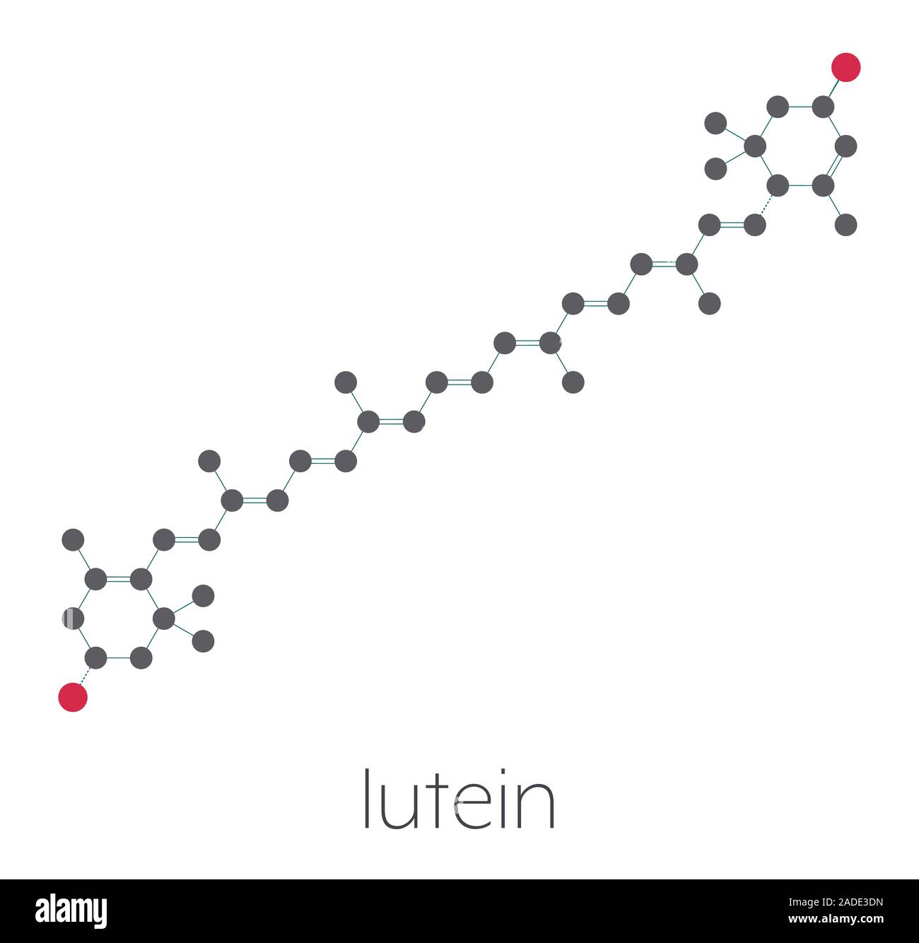 Lutein yellow-orange plant pigment molecule. Used as food and feed ...
