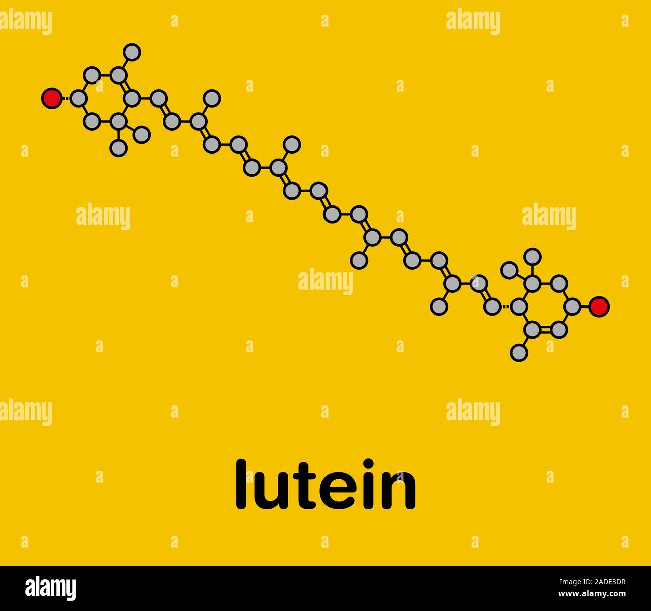 Lutein yellow-orange plant pigment molecule. Used as food and feed ...