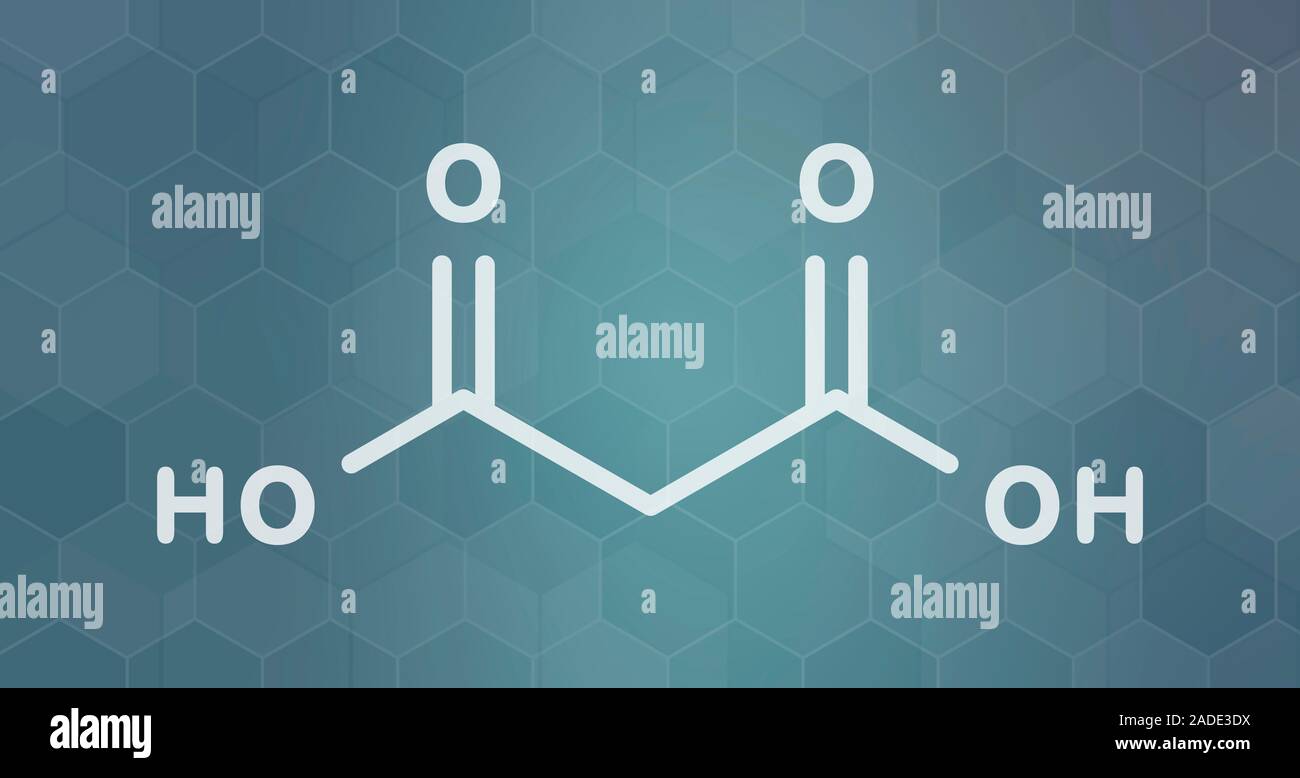 Malonic acid organic dicarboxylic acid molecule. White skeletal formula ...