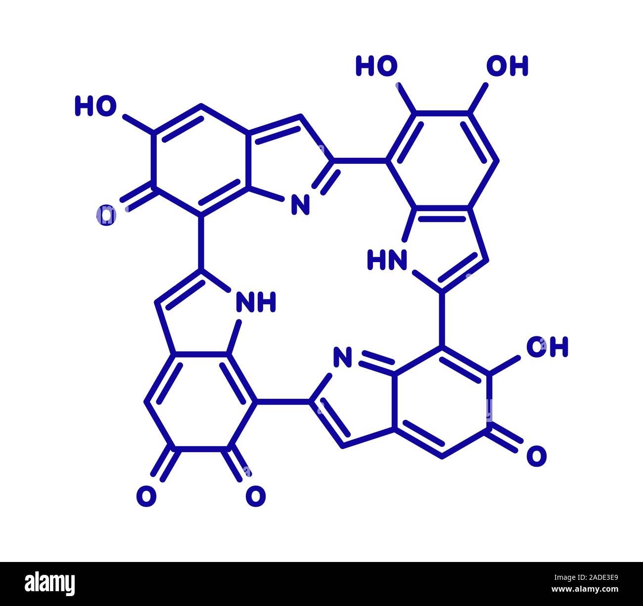 Melanin (eumelanin), proposed oligomeric structure model. Primary ...