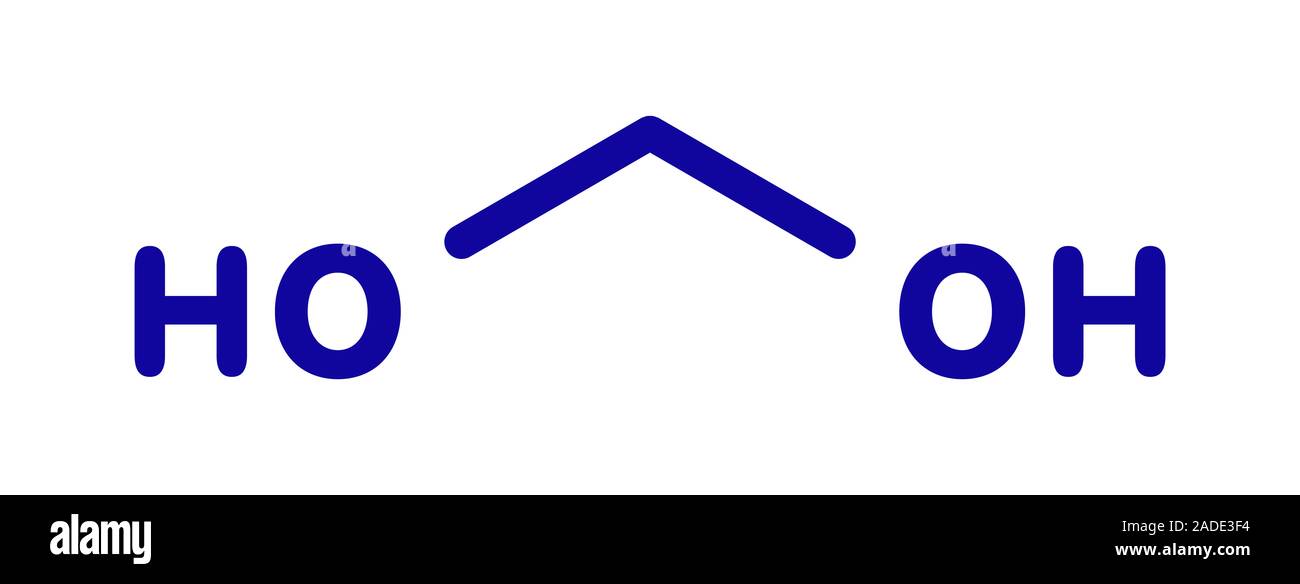 Methylene glycol (methanediol, formaldehyde monohydrate) molecule ...