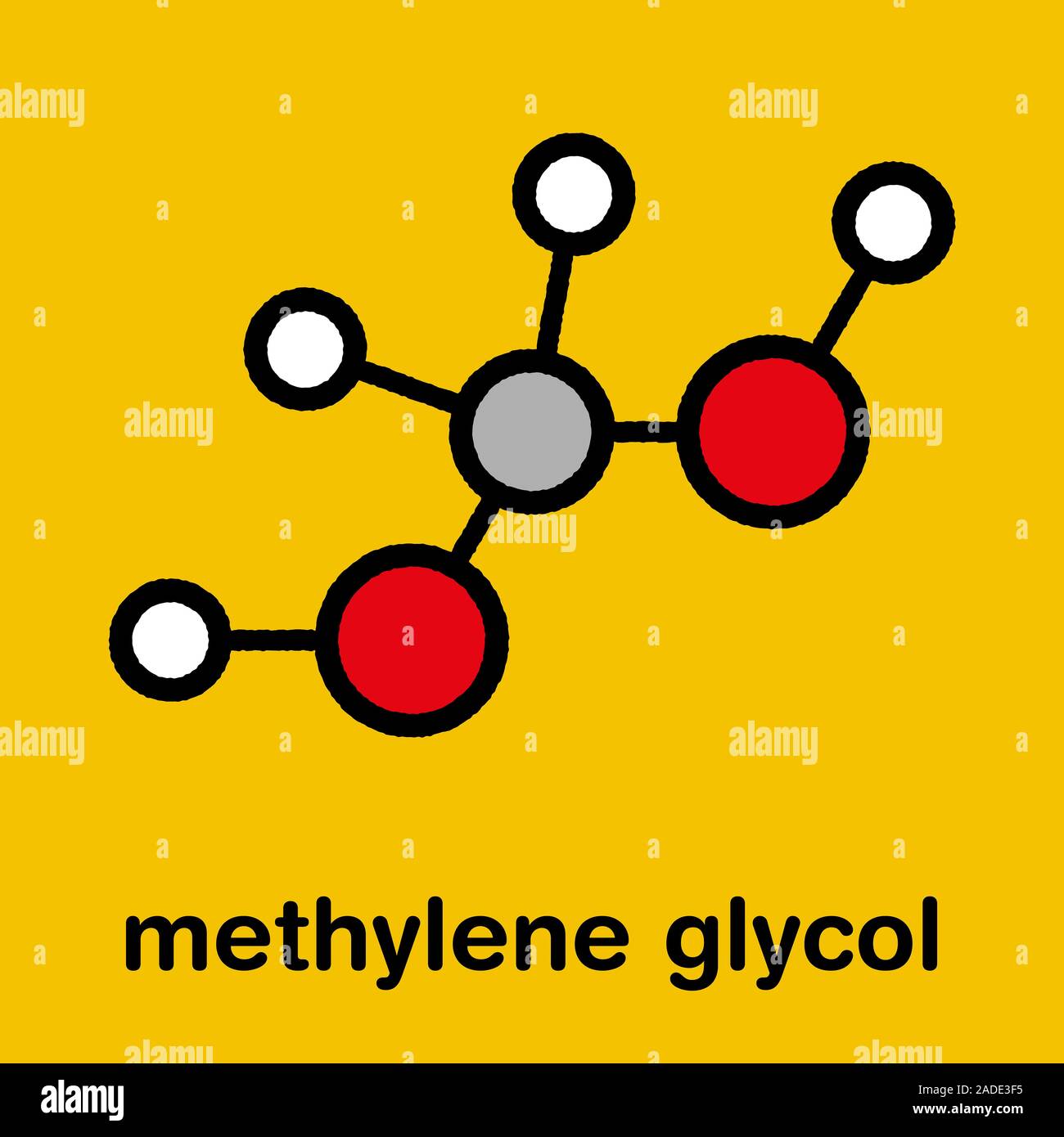 Methylene glycol (methanediol, formaldehyde monohydrate) molecule ...