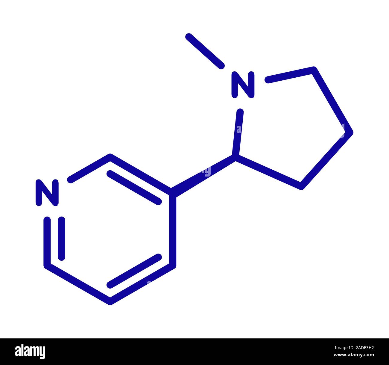 Nicotine tobacco stimulant molecule. Main addictive component in ...