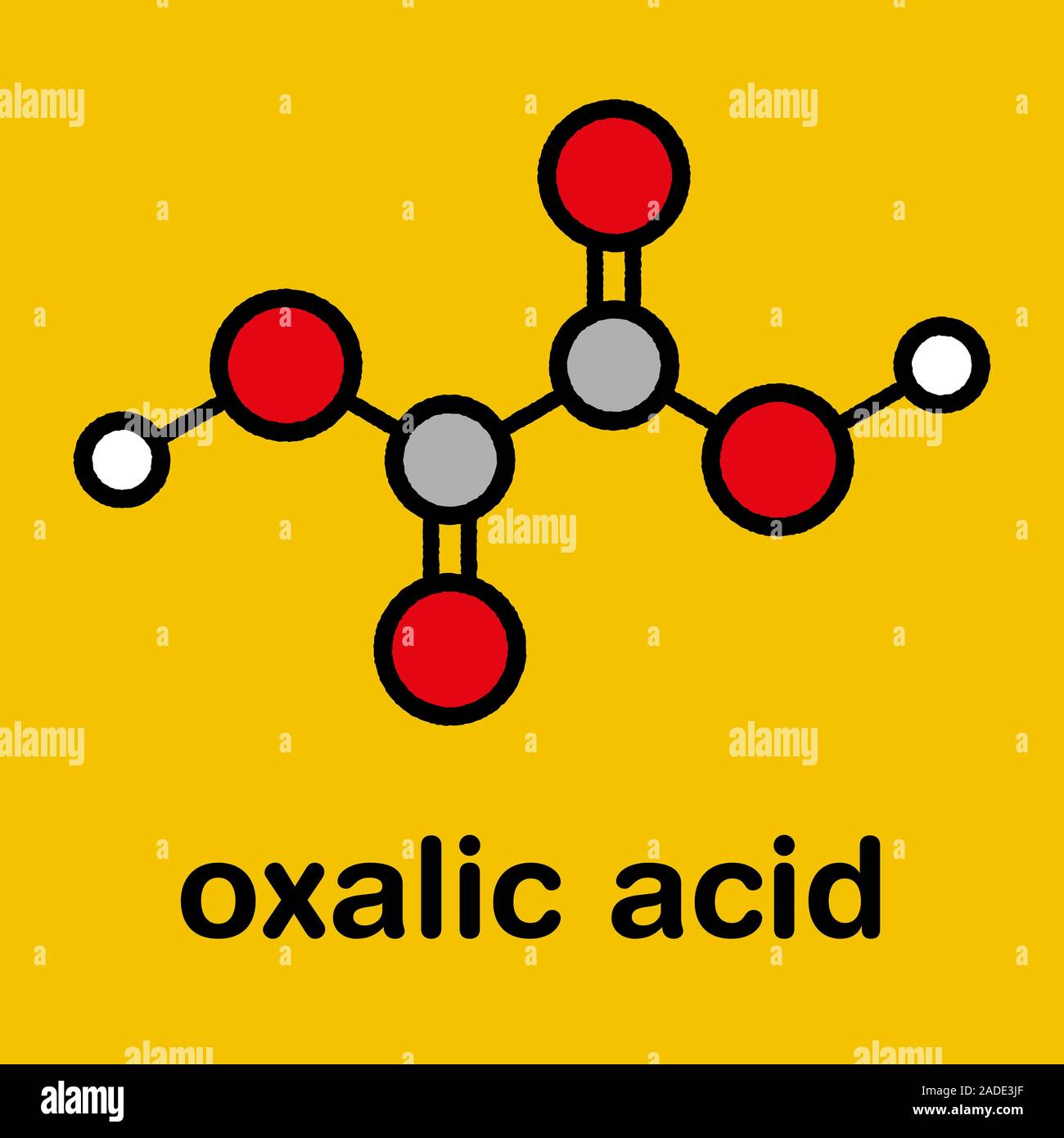 Oxalic acid molecule. Stylized skeletal formula (chemical structure ...